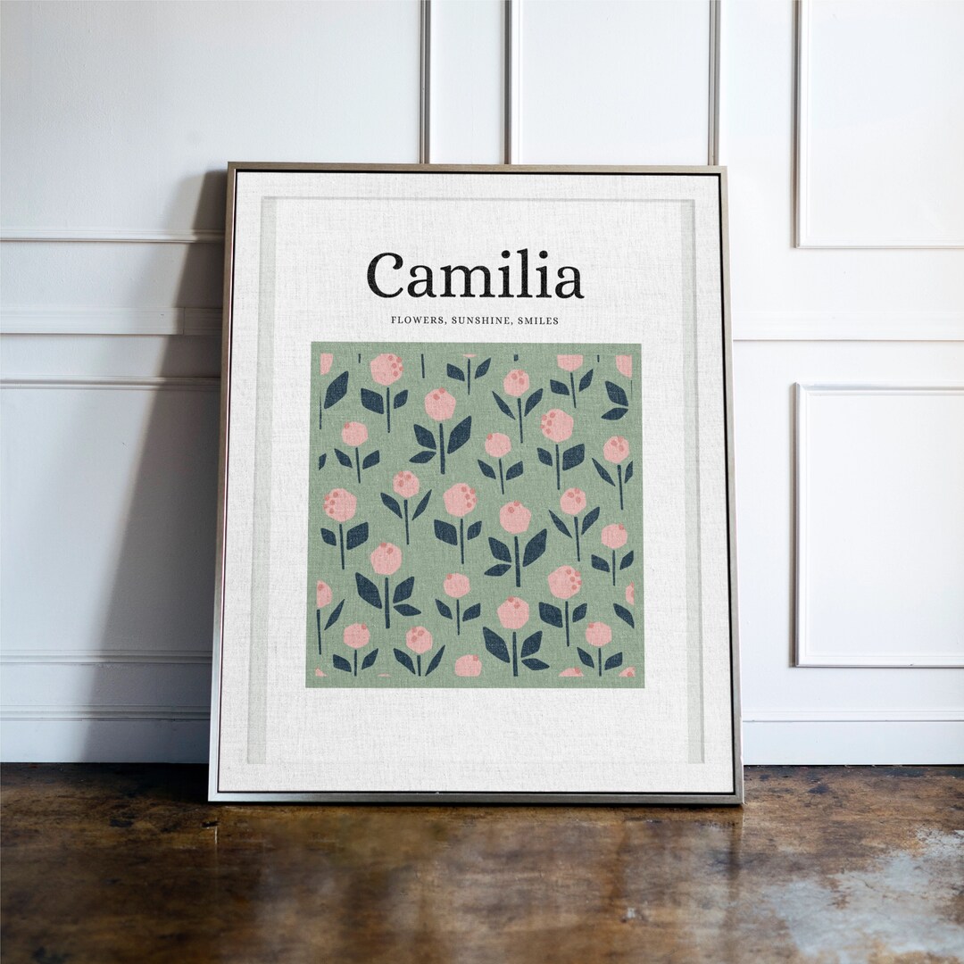 Floral Digital Print Pinterest Aesthetic, Digital Wall Art With Flower ...