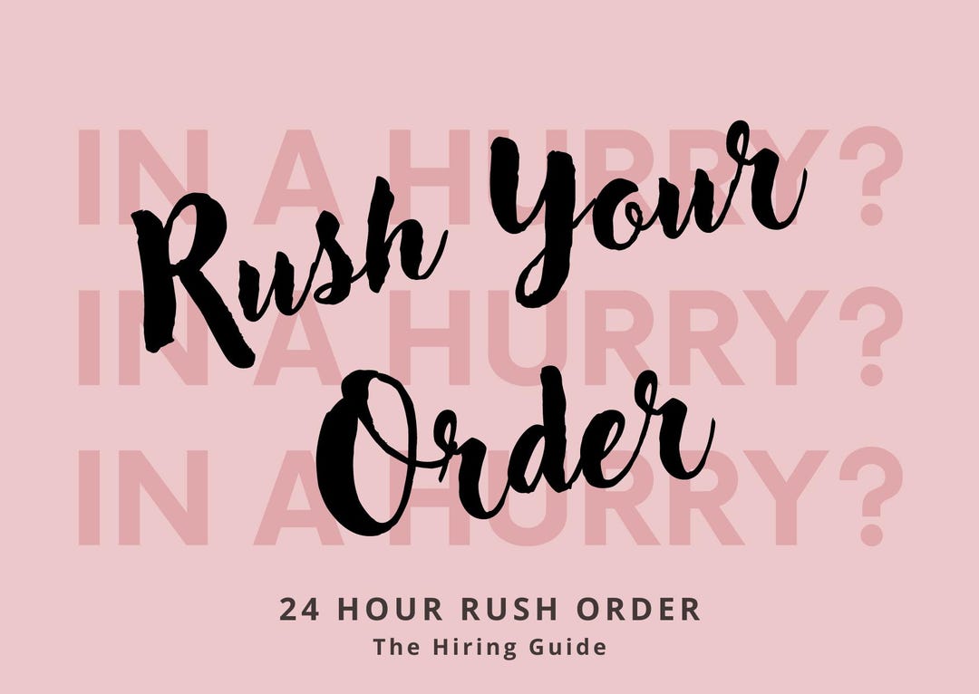 24 Hour Rush - Cover Letter - Etsy