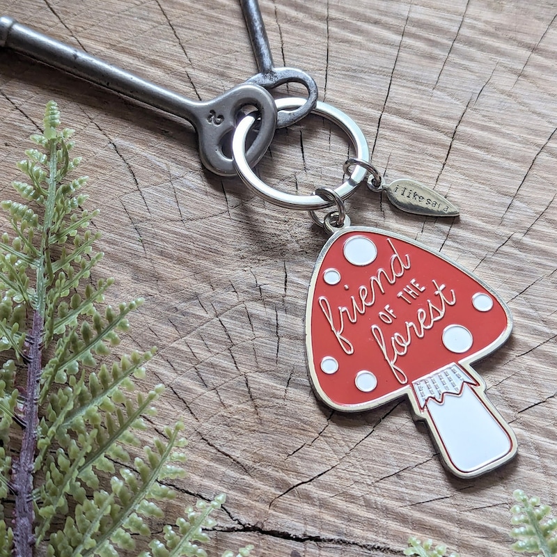 Mushroom Keychain - Etsy