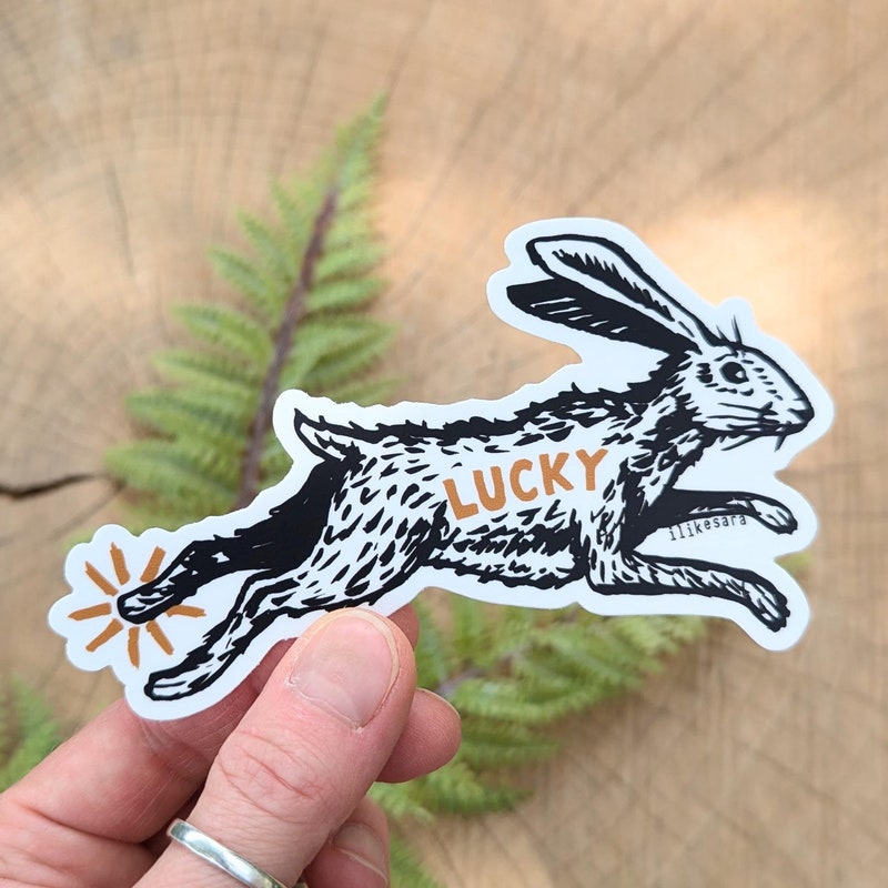Lucky Rabbit Decal - Etsy