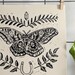 Block Print Moth | Moth Print | Moth Blockprint | Moth Linocut | Moth ...