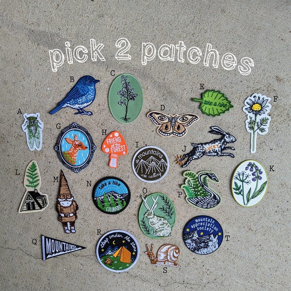 Hiking Iron on Patch - Etsy