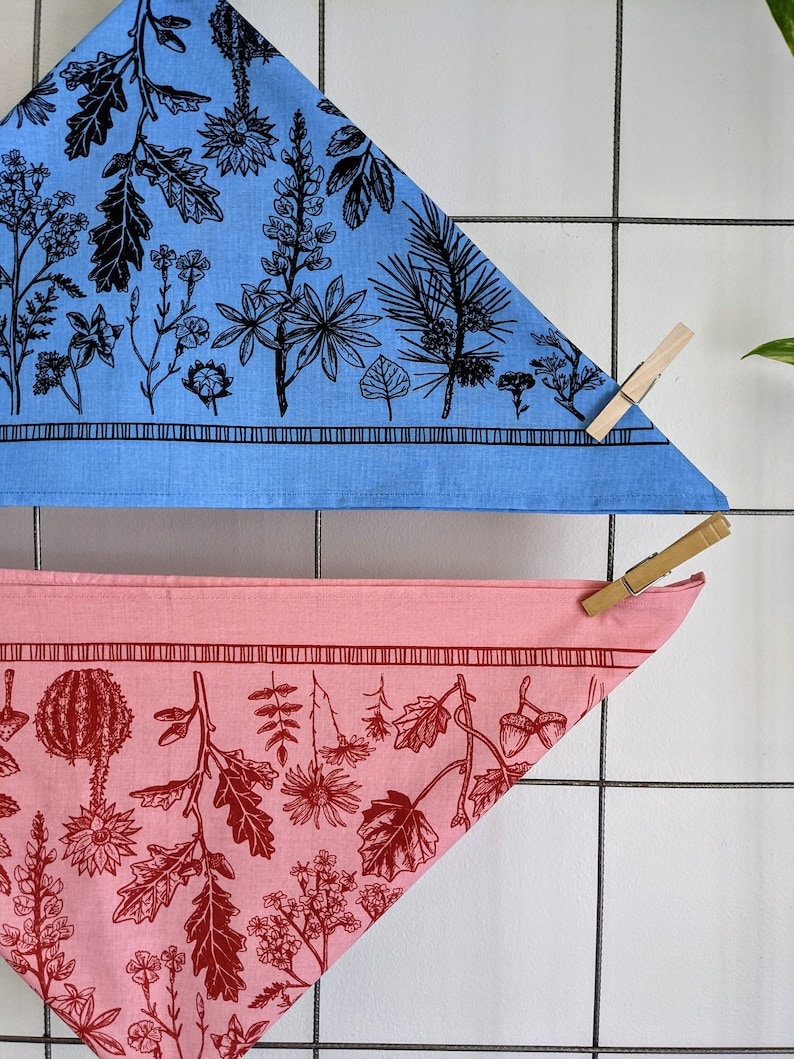 Bandana Forest Bandana Woodland Bandana Blue Bandana - Etsy