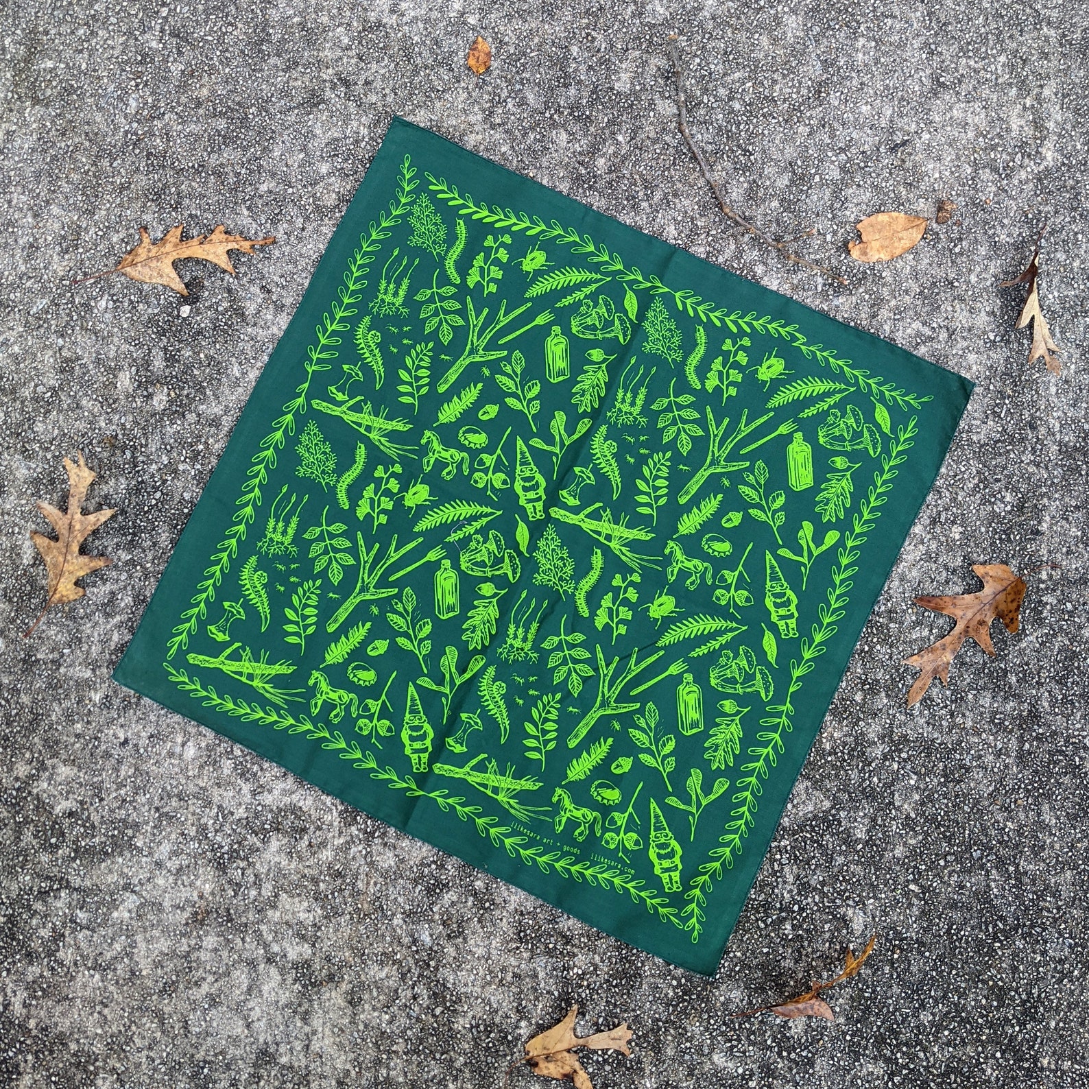 Bandana Woodland Bandana Nature Bandana Scarf Face - Etsy