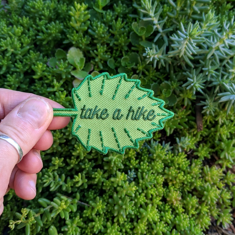 Take a Hike Patch Hiking Patch Hike Patch Leaf Patch - Etsy