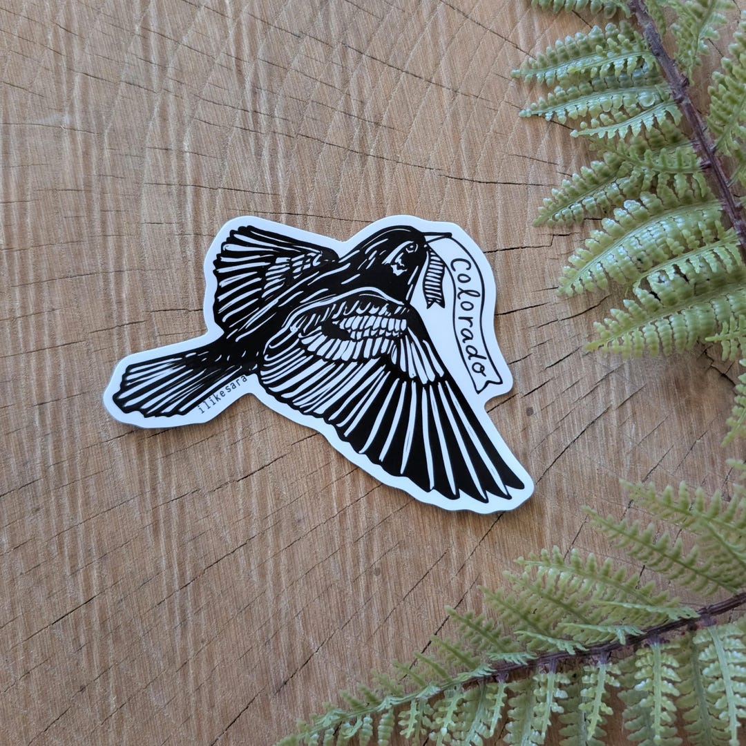 Colorado Lark Bunting Sticker: CO State Bird Uv-resistant Vinyl Decal ...
