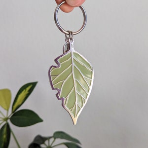 Leaf Keychain | Nature Keychain | Forest Keychain | Leafy Keychain ...