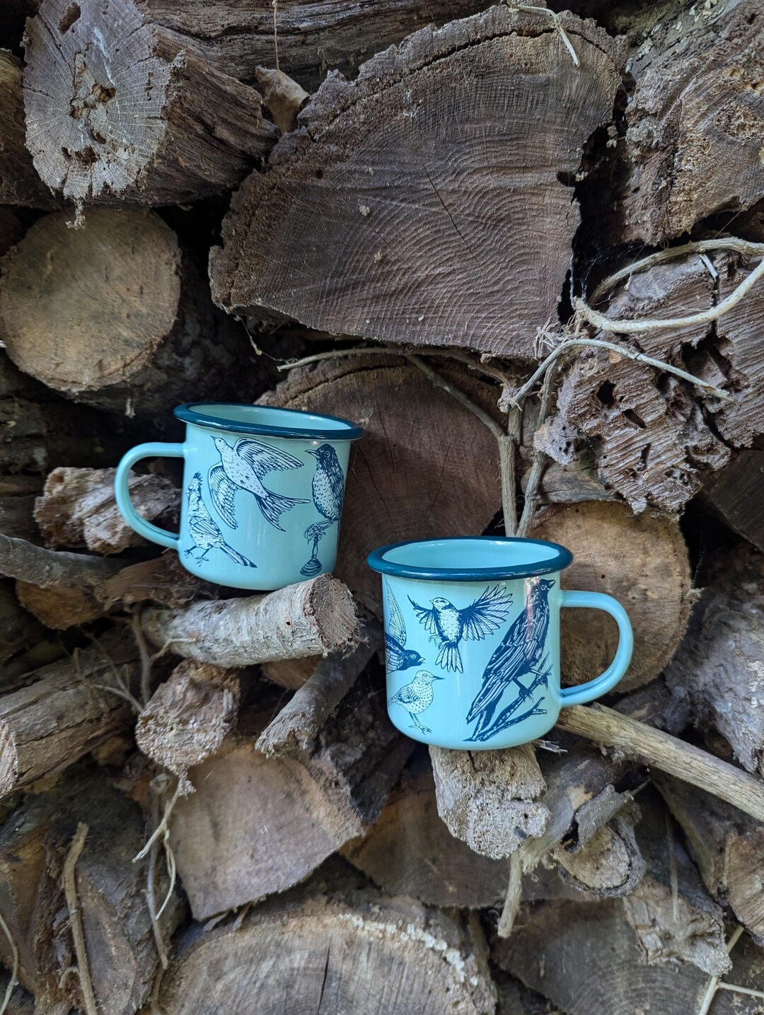 Bird Camping Mug | Bird Enamel Mug | Bird Camp Mug | Enamel Mug ...