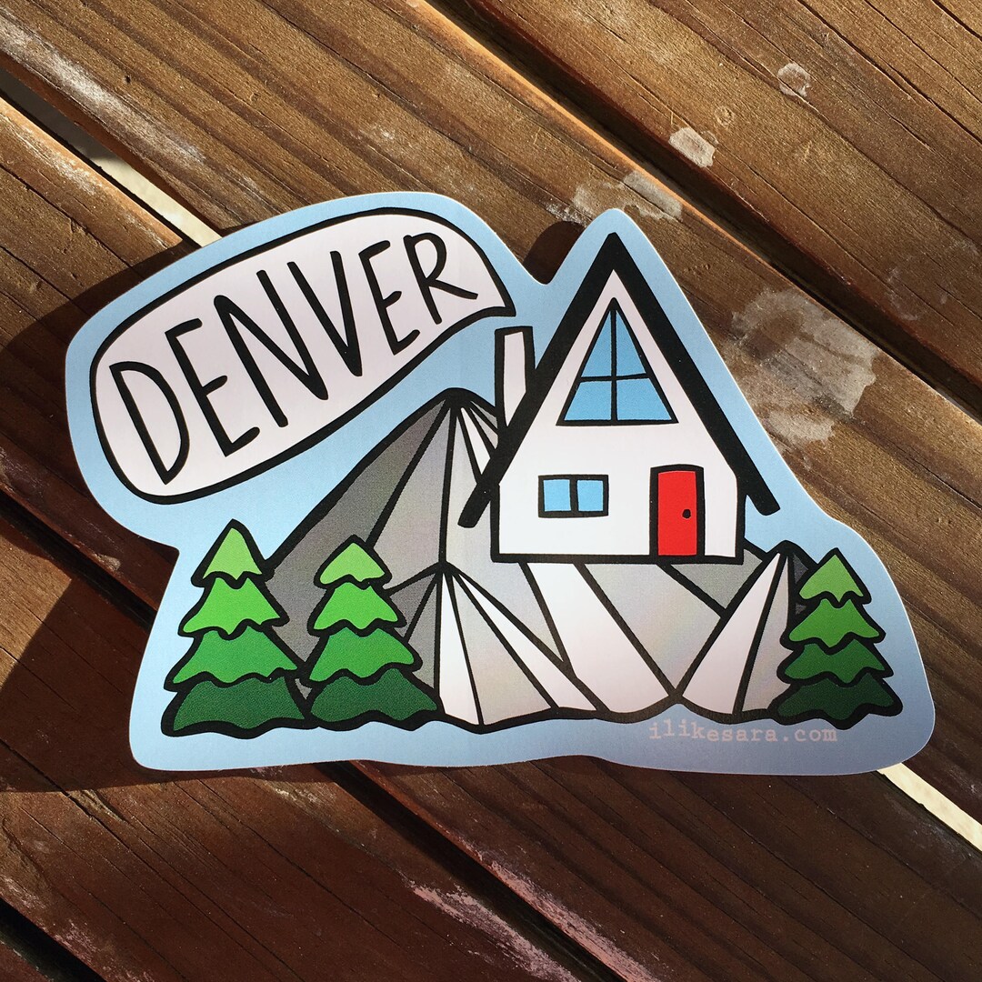 Denver Sticker | Colorado Sticker | Mountain Sticker | Cabin Sticker - Etsy