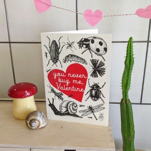 You Don't Bug Me Valentine Love Card : Insects & Heart - Etsy