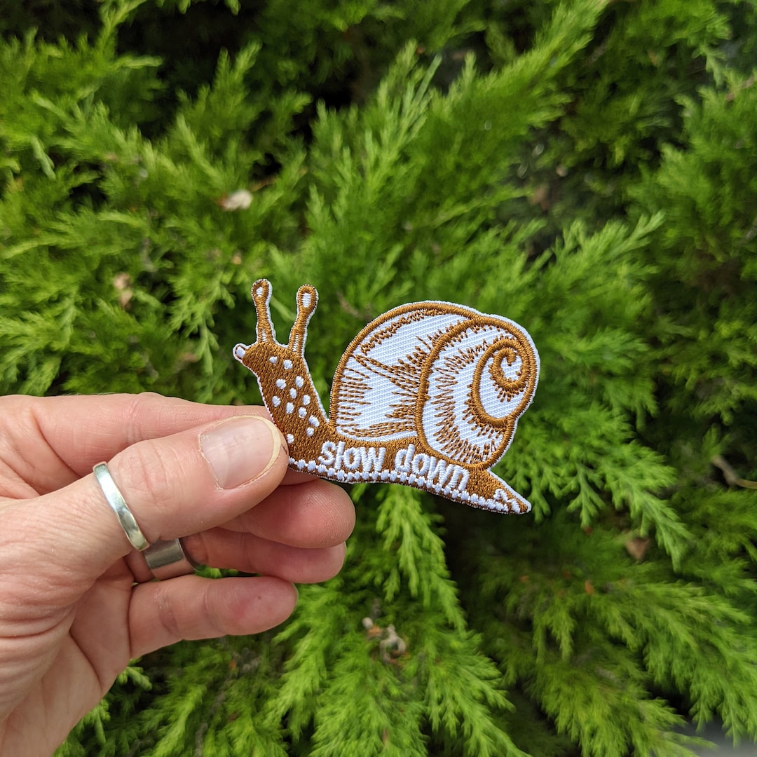 Slow Down Snail Patch | Snail Patch | Slow Down Patch | Nature Patch ...