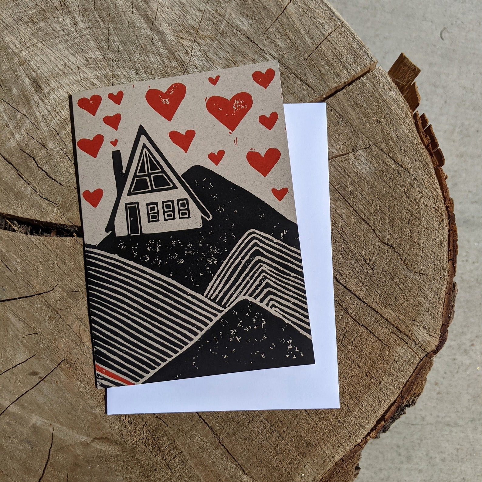 Cabin Card Cabin Greeting Card Love Card A-frame Card | Etsy