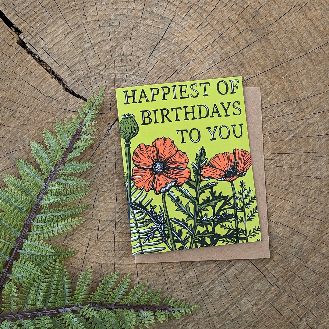 Birthday Card | Happy Birthday | Happy Birthday Card | Poppy Card ...
