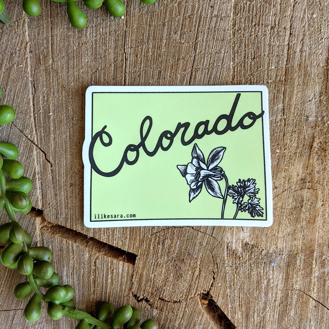 Colorado Sticker | Flower Sticker | State Sticker | Colorado Art ...