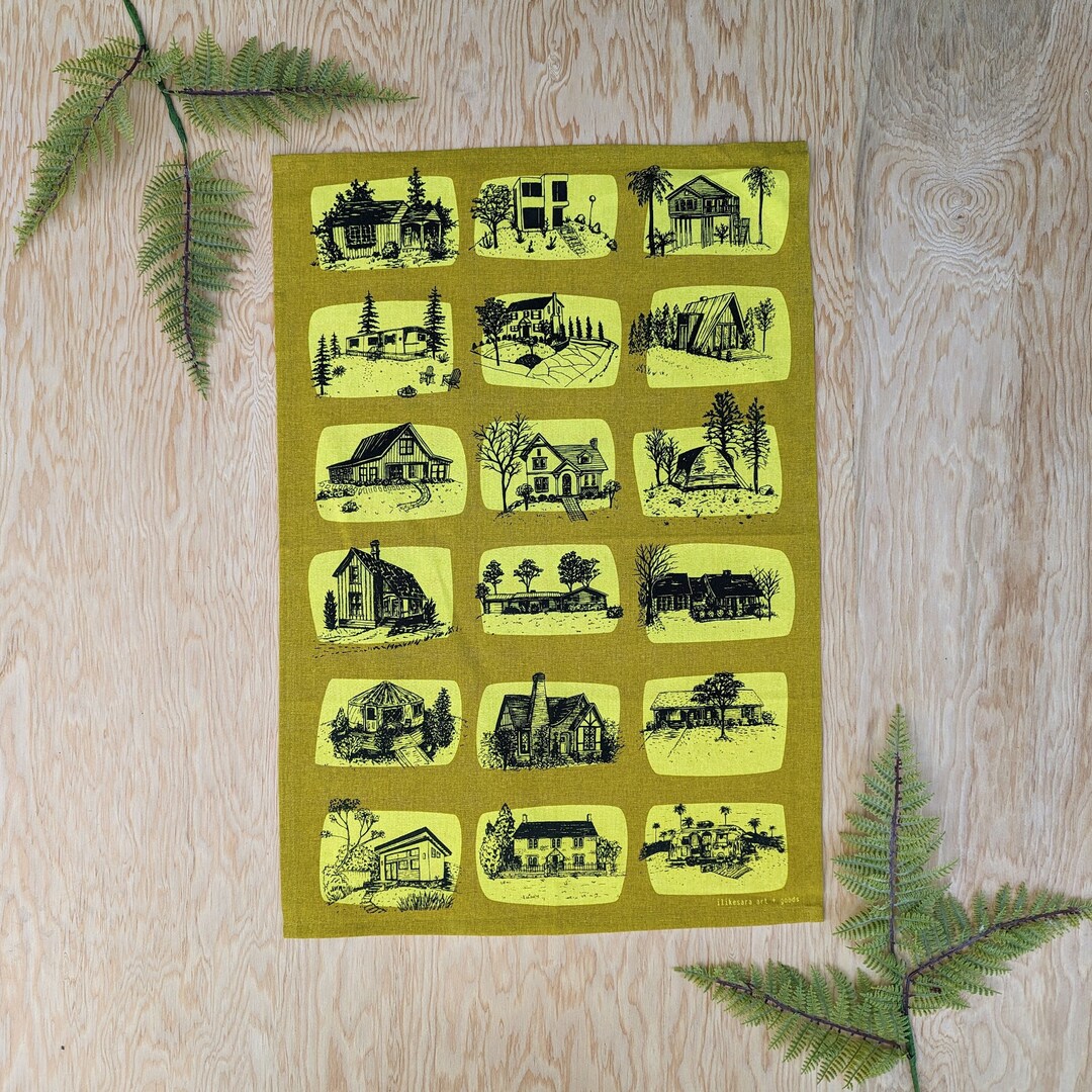 House Tea Towel | House Kitchen Towel | House Dish Towel | House Dish ...