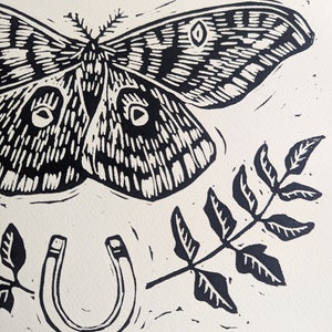 Block Print Moth | Moth Print | Moth Blockprint | Moth Linocut | Moth ...