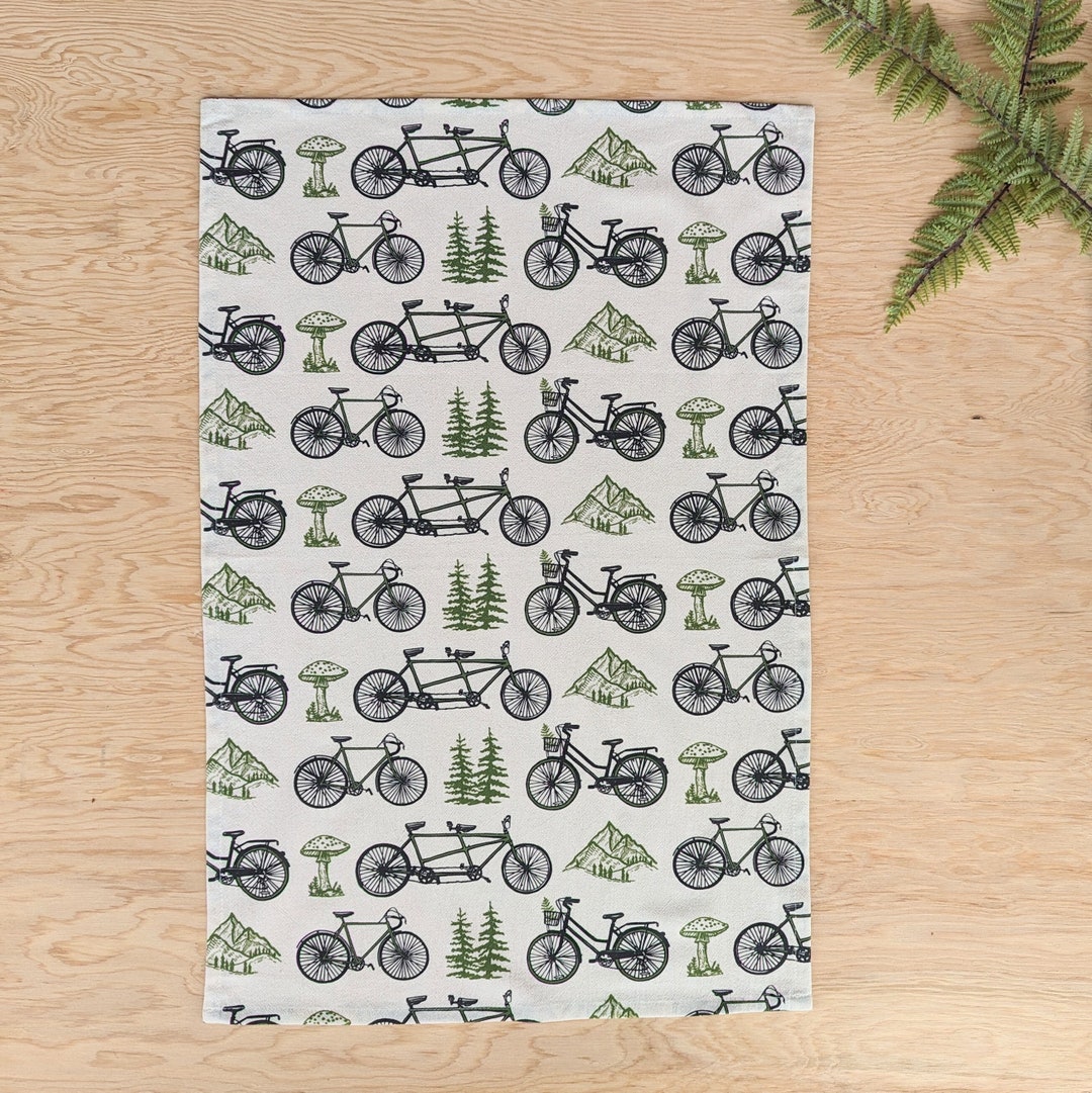 Bike Tea Towel | Bicycle Kitchen Towel | Bike Dish Towel | Bicycle Tea ...