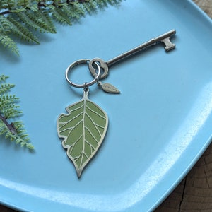 Leaf Keychain | Nature Keychain | Forest Keychain | Leafy Keychain ...
