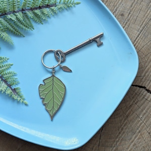 Leaf Keychain | Nature Keychain | Forest Keychain | Leafy Keychain ...