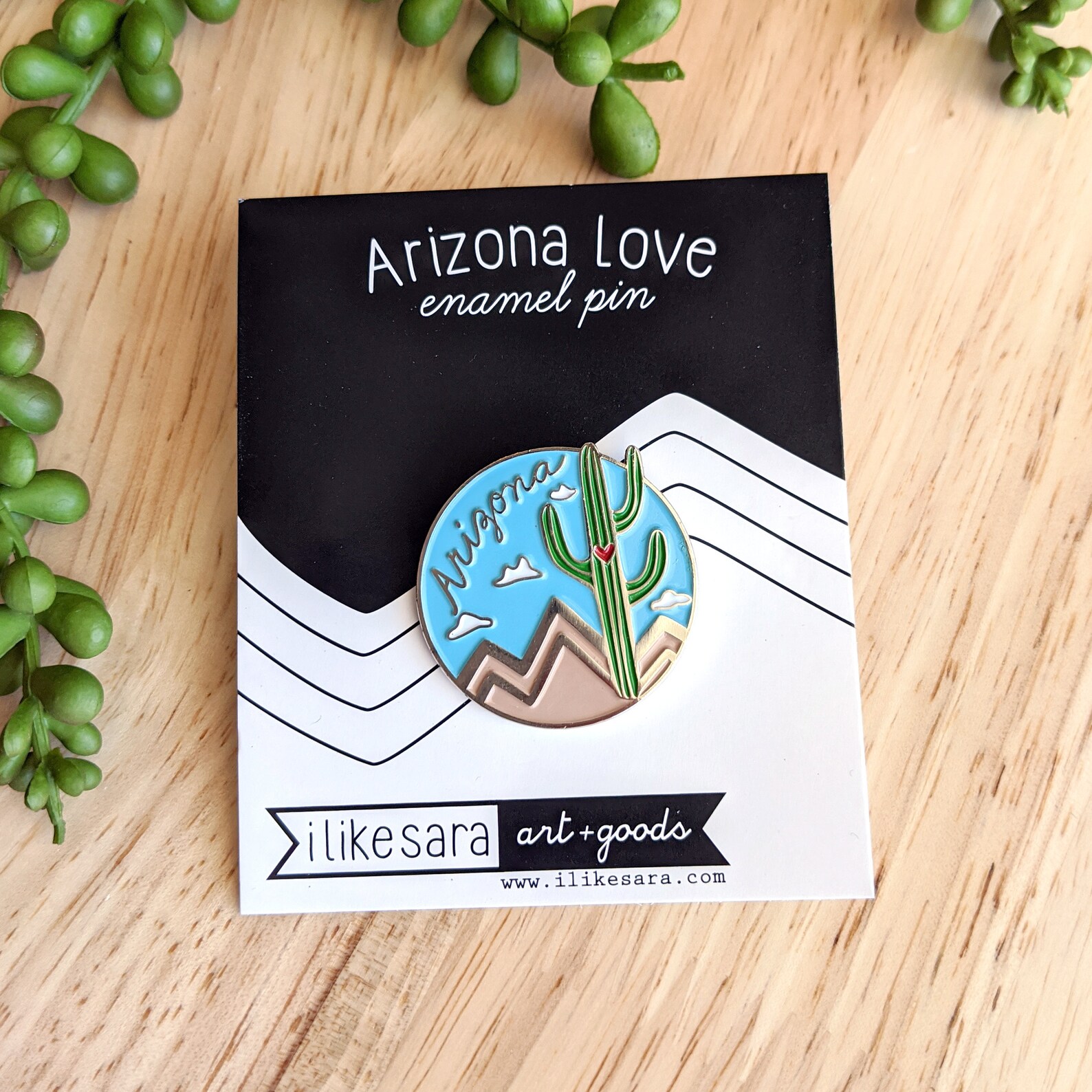 Arizona Pin Arizona Enamel Pin Cactus Pin Cacti Pin - Etsy