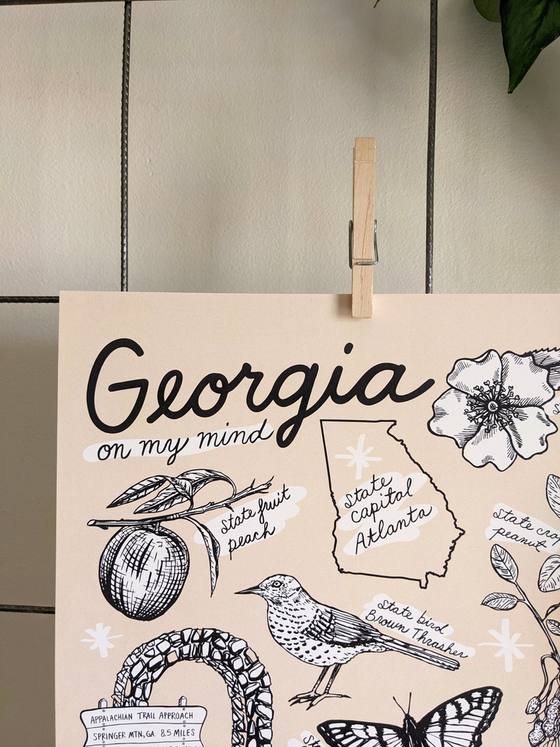Georgia Art Georgia Art Print Georgia Poster Georgia - Etsy