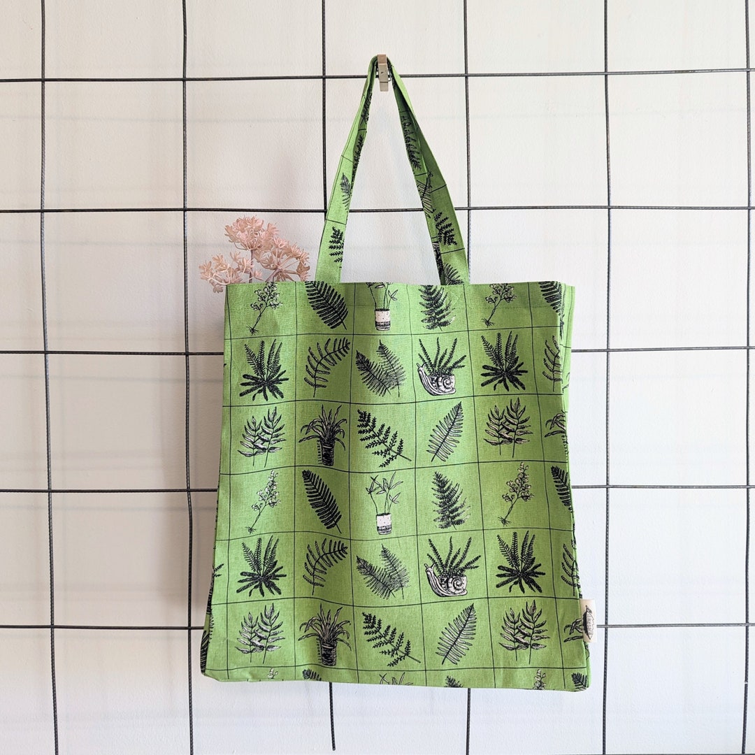 Fern Tote Bag | Plant Tote Bag | Fern Bag | Fern Grocery Bag | Plant ...