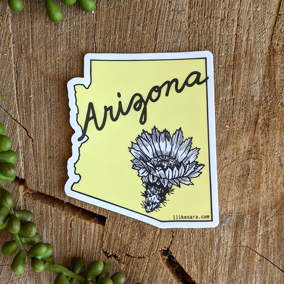 Arizona sticker saguaro sticker state sticker Arizona | Etsy