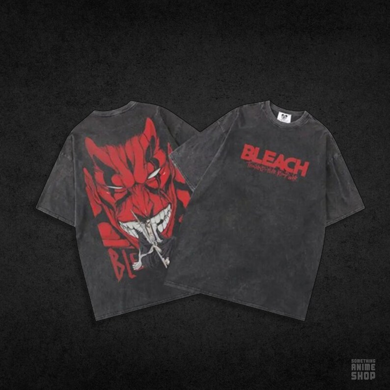 Vintage Oversize Bleach T-shirt for Real Anime Fans Retro Streetwear ...