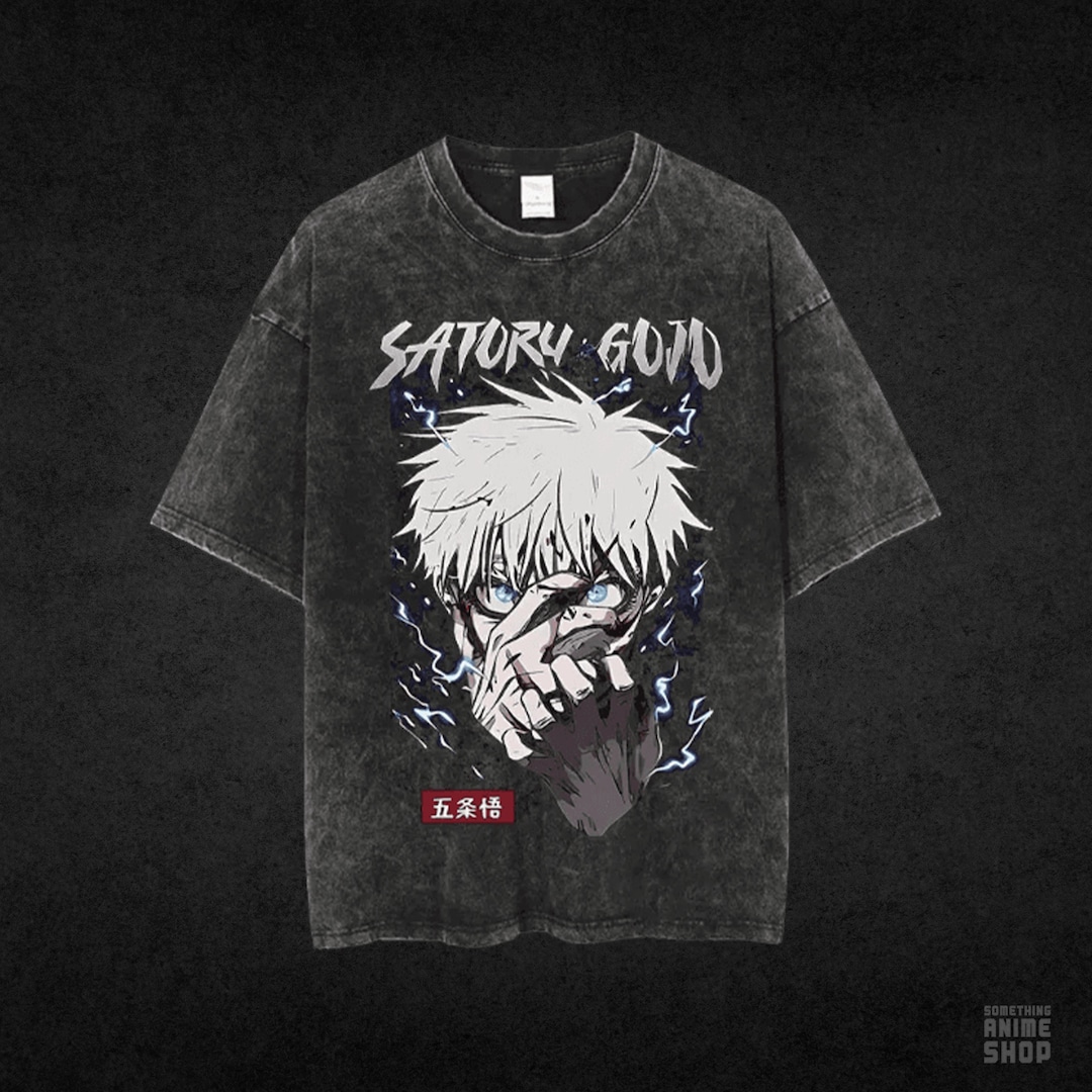 Oversized Satoru Gojo lightning T-shirt Stylish and Comfortable Jujutsu ...