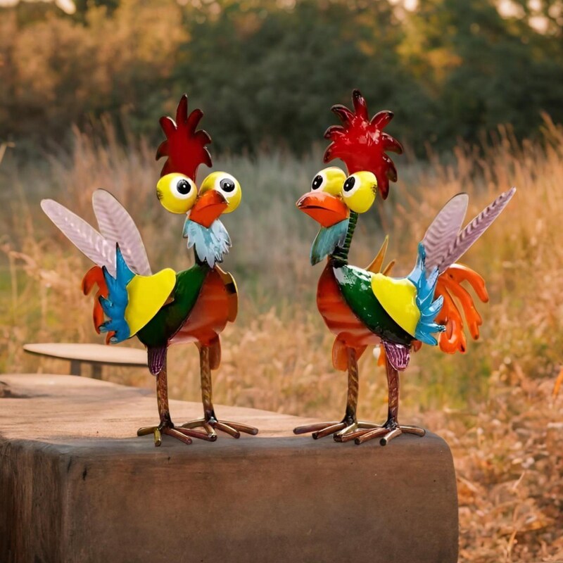 Rooster Yard Art - Etsy