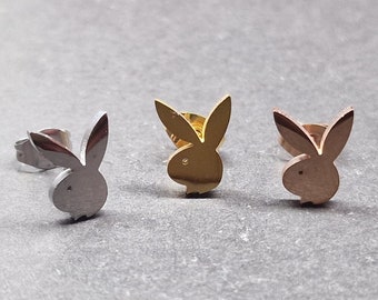 Playboy Bunny Earrings SCN Gems Etsy Polska
