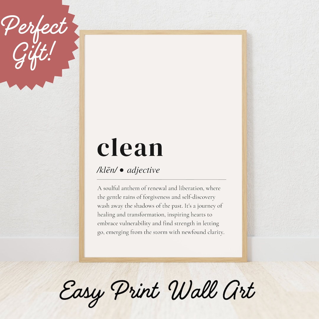 Clean Inspired Song Lyrics Printable Poster, Digital Downloads, Taylor ...