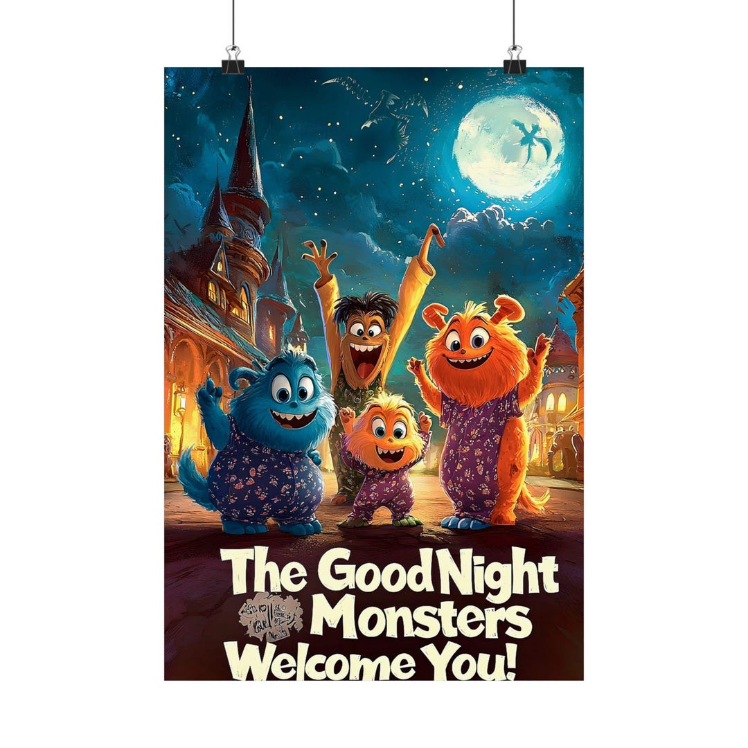 The Good Night Monsters Movie Poster Art Print, Movie Art, Movie Poster ...