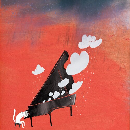 Cat Illustration Ginger Cat Print Piano Art Wall Art Cat - Etsy