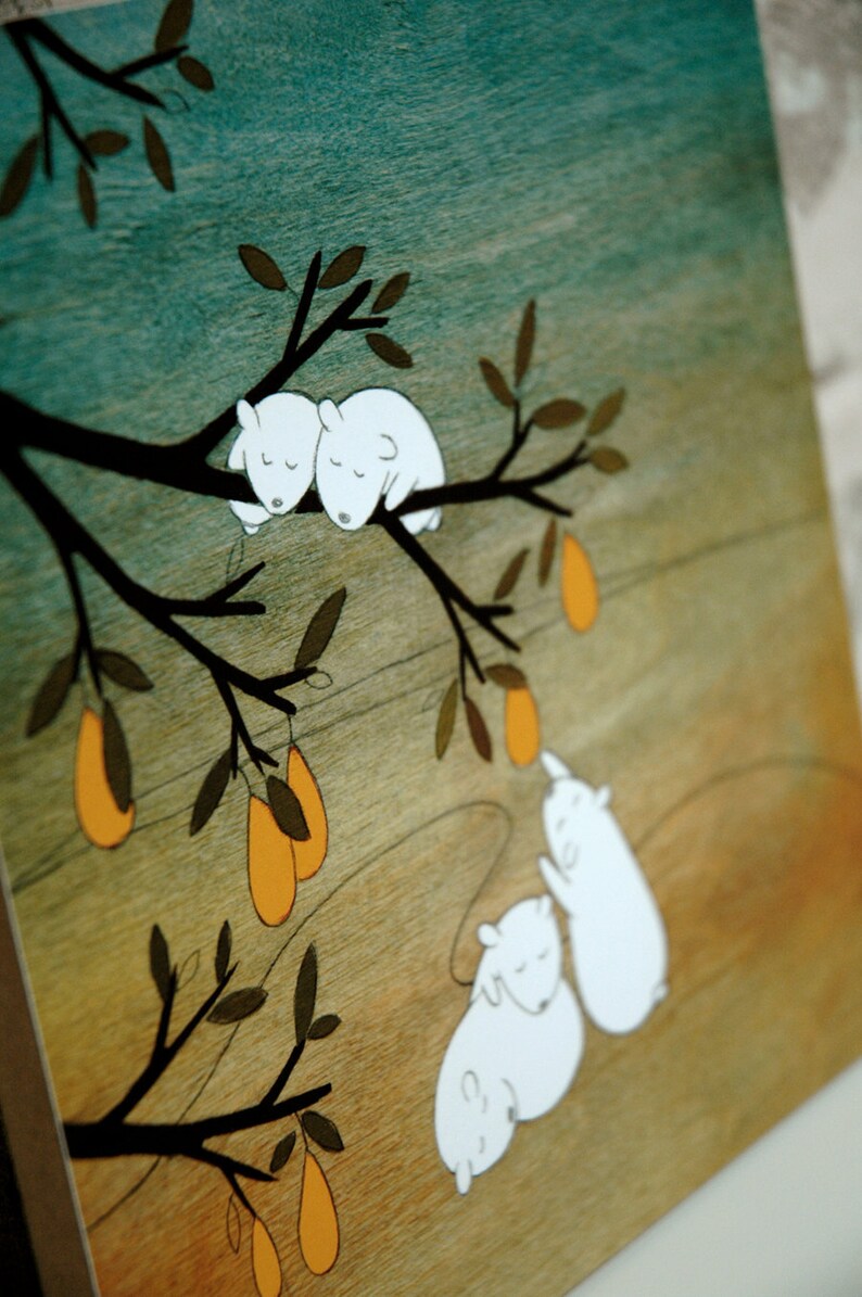 Sugar Plum Tree - 8" X 8" Mounted Print - Etsy