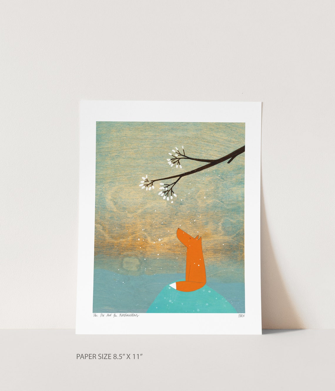 The Fox and the Marshmallows - Art Print - Etsy