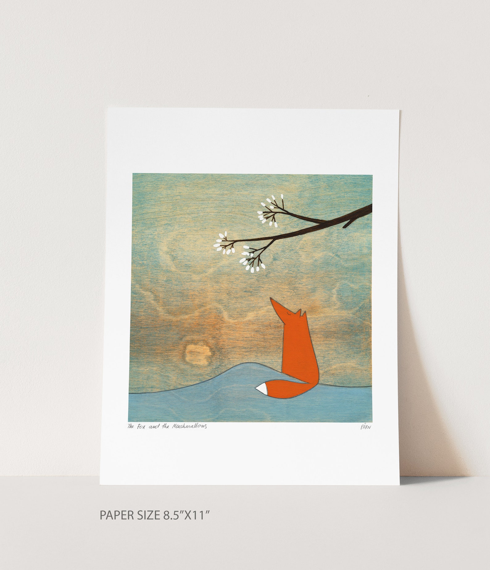 The Fox and the Marshmallows Art Print - Etsy