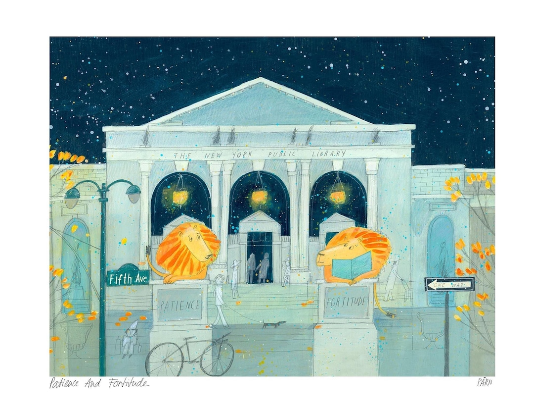Patience and Fortitude - Art Print (new York Public Library Lion ...