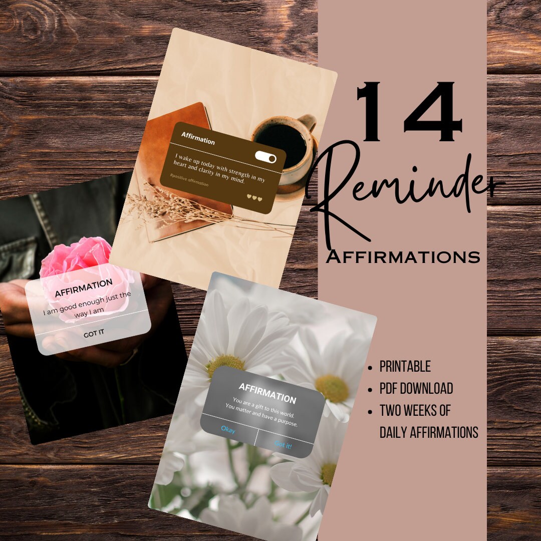 Affirmation Cards for the Cell Phone Addict - Phone Reminder Style ...