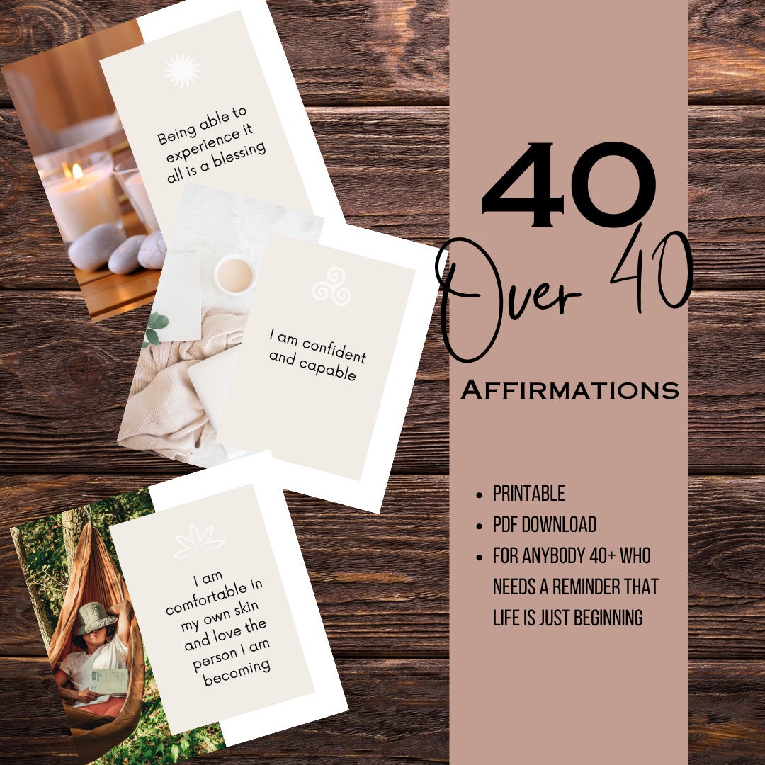 Affirmation Cards Empowering Women Over 40 Who Know Age Ain't Nothing ...