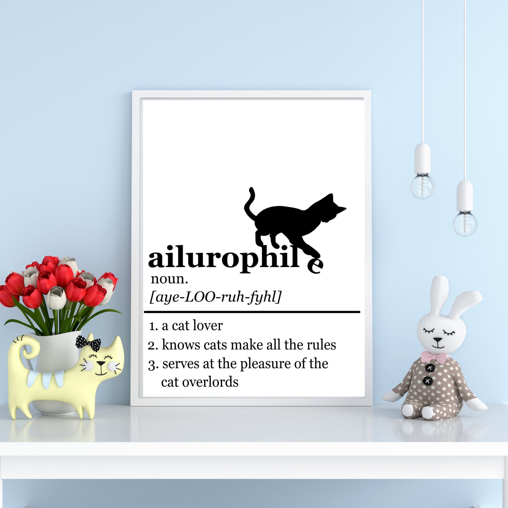 Cat Lover Definition Printable | Ailurophile Definition Printable | Cat ...