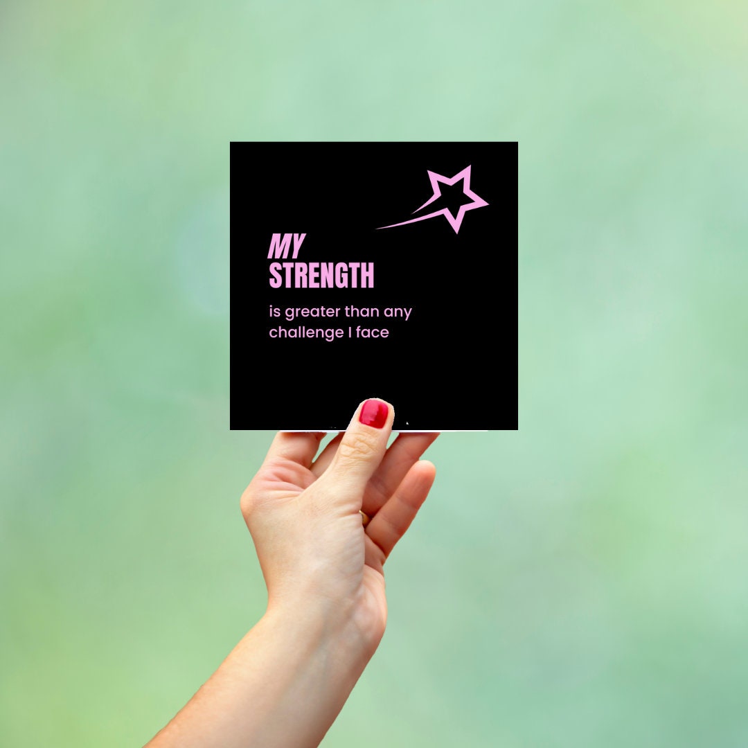 Pink and Black Power Affirmation Cards for Power Queens Set - Etsy