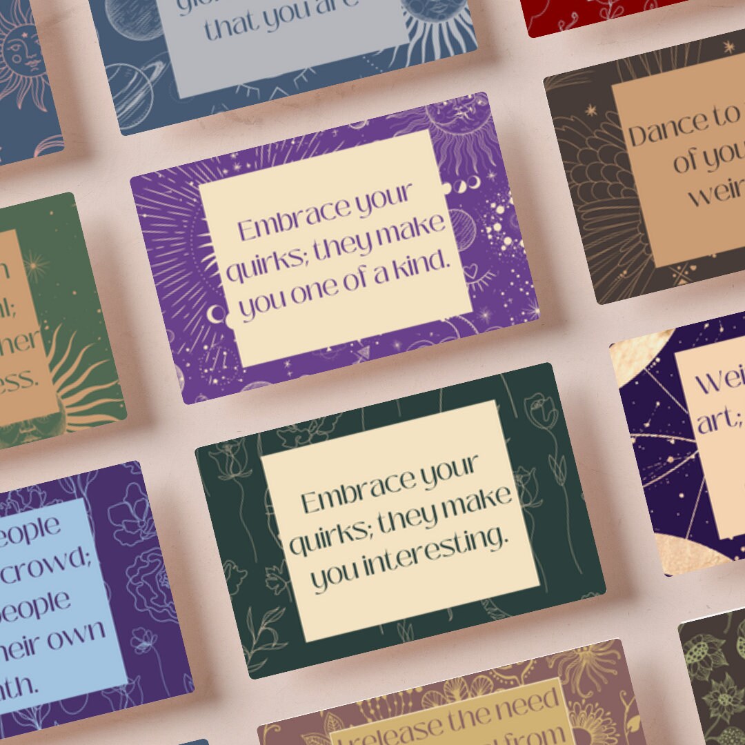 Weirdly Wonderful Affirmation Cards: 40 Motivational Sayings to Embrace ... Weirdly Wonderful Affirmation Cards: 40 Motivational Sayings to Embrace ...