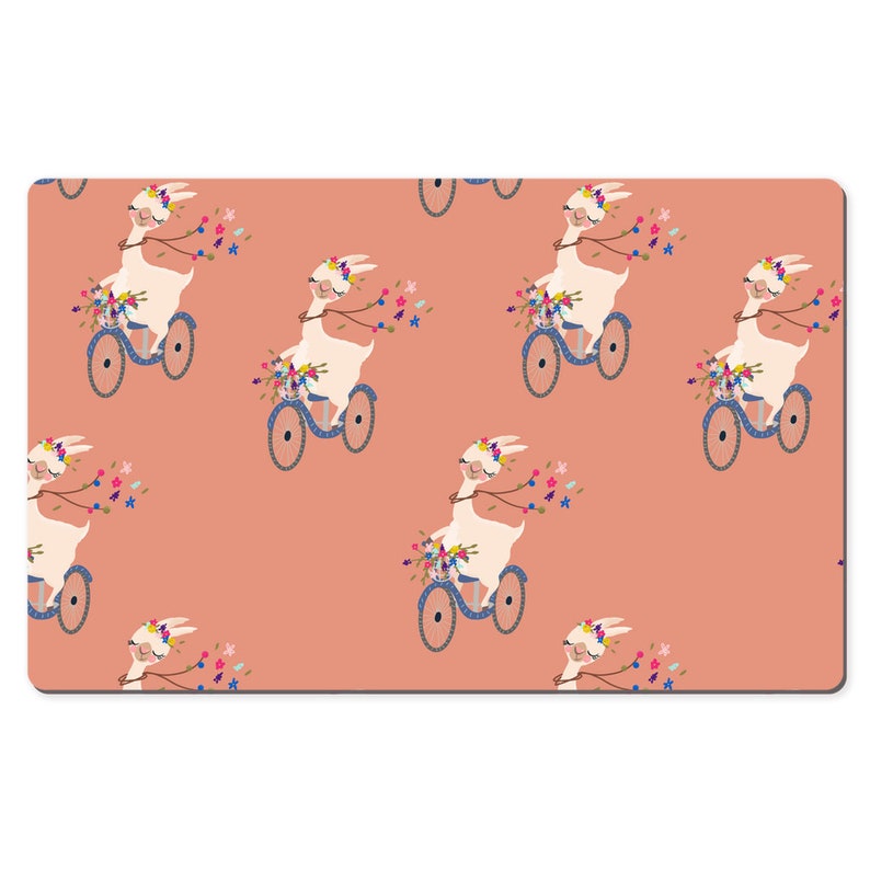 Llama Desk Mat Llama Fun Desk Mat Cute Desk Mat Llama Desk Decor Llama ...