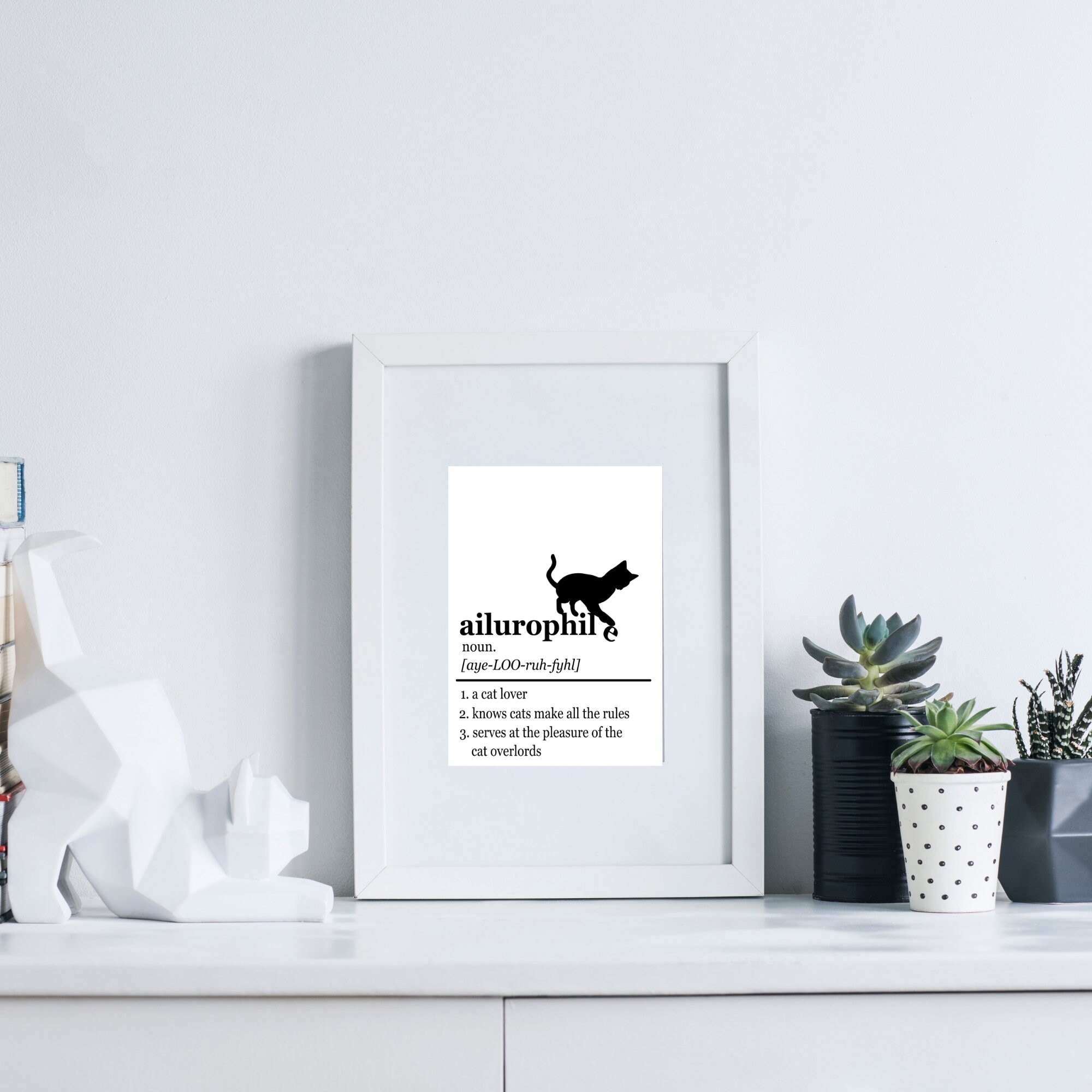 Cat Lover Definition Printable | Ailurophile Definition Printable | Cat ...