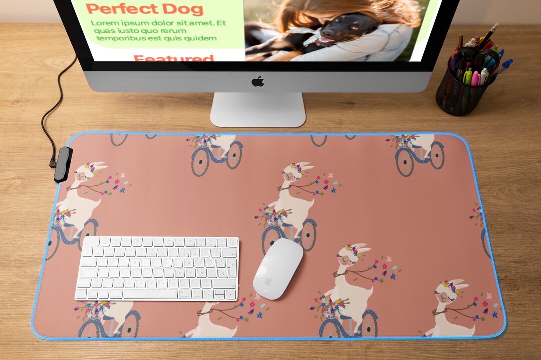 Llama Desk Mat | Llama Fun Desk Mat | Cute Desk Mat | Llama Desk Decor ...