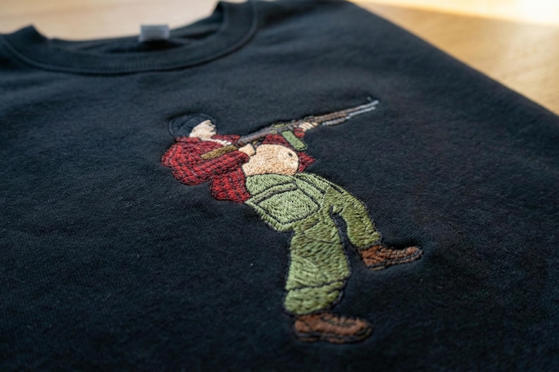 Willa Ferderson Shooting Machine Gun Embroidery Sweater, Perfidia ...