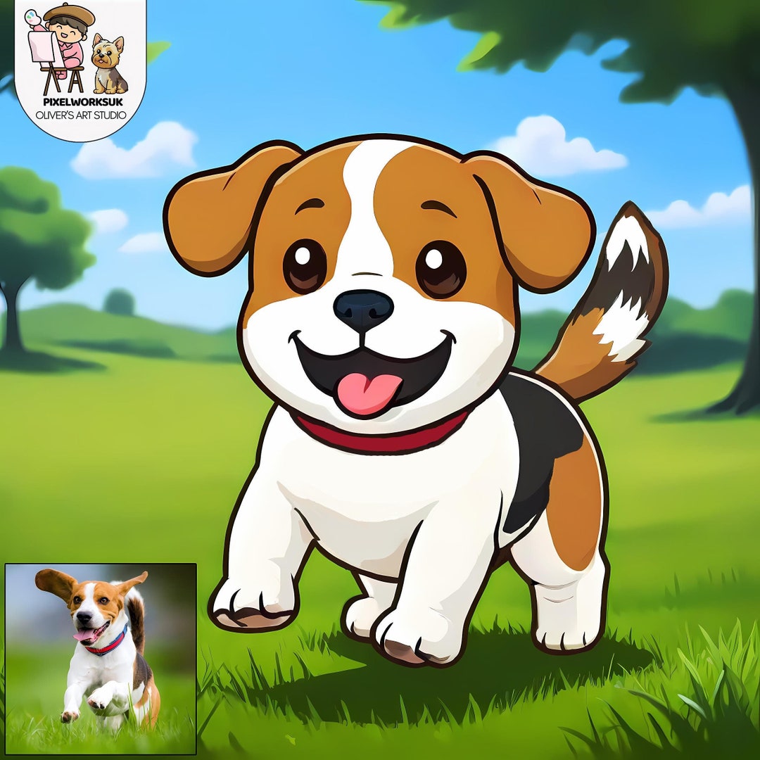 Premium Quality 2D Cartoon Vector-style Pet Illustrations Pet From ...