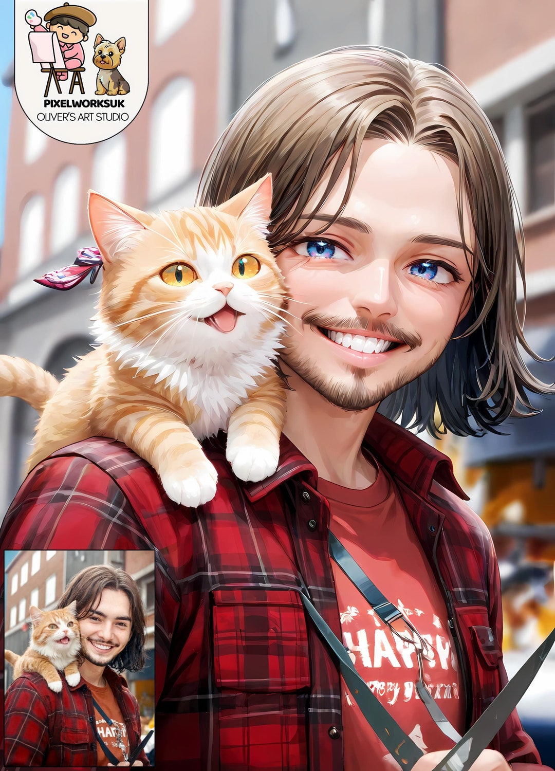 Premium Quality Semi-realistic Cartoon Caricature From Photo Custom ...