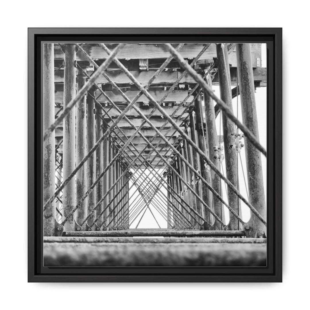 Abstract Saltburn Pier in Black and White Matte Canvas, Framed - Etsy